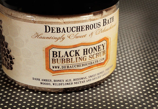Black Honey Bubbling Scrub – Debaucherous Alchemy LLC