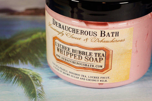 Lychee Bubble Tea Whipped Soap – Debaucherous Alchemy LLC